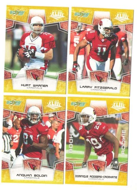 2008 Score Super Bowl Xliii Gold Team Lot 800 Ensembles Fabriqués