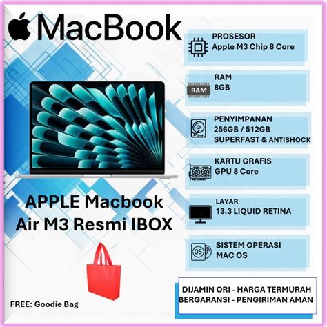 Jual Apple Macbook Air M Gb Gb Resmi Ibox Shopee Indonesia