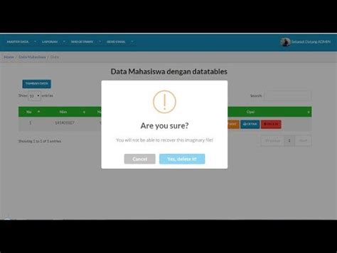 Tutorial Codeigniter Make Notification Sweet Alert With Delete Data Youtube