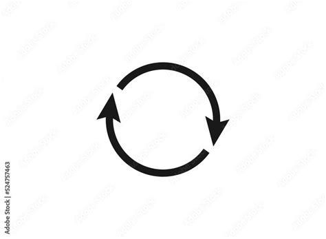 Cyclic Rotation Icon Vector Recycling Recurrence Renewal Vector