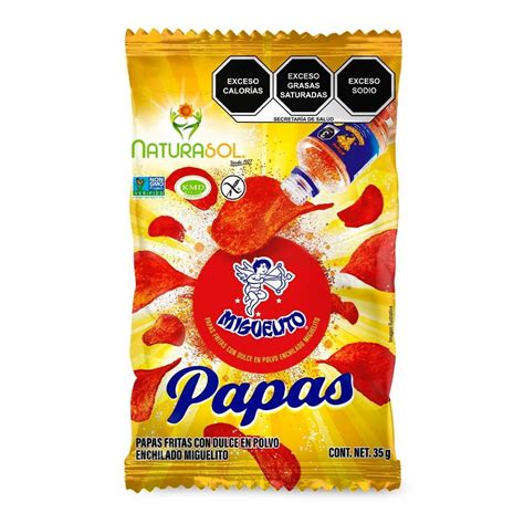Papas Fritas Naturasol Miguelito Con Dulce En Polvo Enchilado 35 G