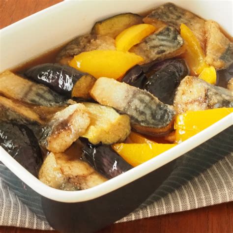 【作りおき】さばと夏野菜の揚げびたし｜トクバイ節約レシピ