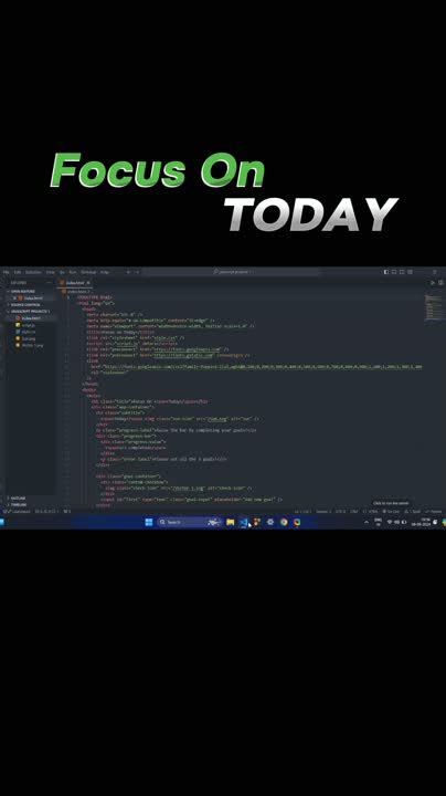 Himanshu Gupta On Linkedin Focus On Today Mini Project Created Using Html Css And Javascript
