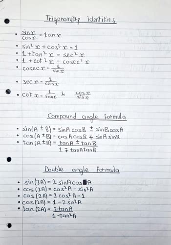 Concise A A Level Pure Maths Complete Revision Guide With Formulas