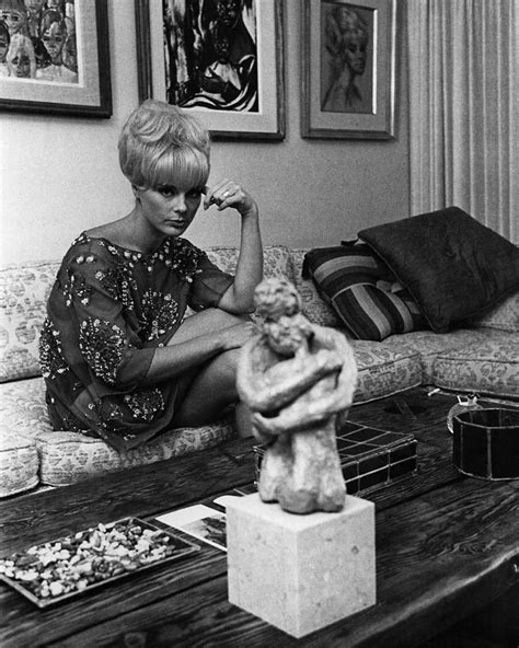 Portrait Of Elke Sommer Sitting On Couch Photograph By Globe Photos