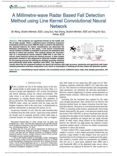 A Millimetre Wave Radar Based Fall Detection Pdf Radar Extremely High Frequency