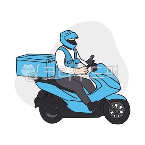 일러스트 배달 배달원 배송 사람 사진이미지일러스트캘리그라피 초잉일러스트작가