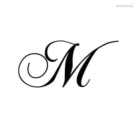 Pinterest Stencil Font Tattoo Lettering Fonts Fancy Letter M