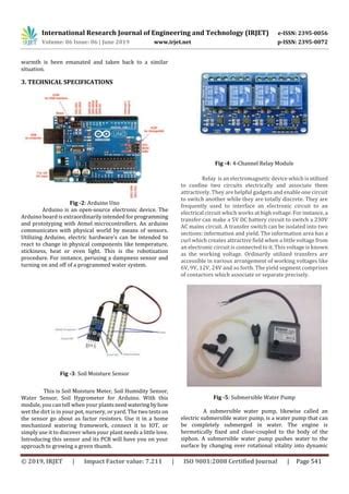 IRJET Arduino Based Multipurpose Smart Irrigation With Incubation