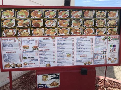 Menu At Castañedas Mexican Food Restaurant Twentynine Palms