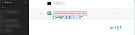 chatgpt 提示 too many requests in 1 hour try again later 的原因和解决方法 老王博客