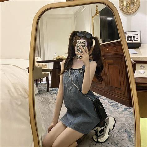 Stylish Korean Denim Dresses For Plus Size Women