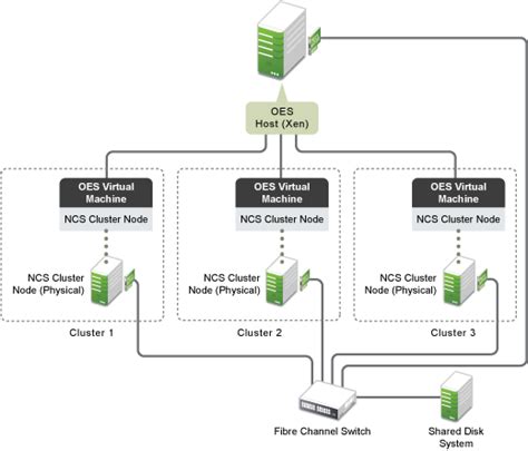 mixed physical and virtual node clusters oes 2018 sp2 oes cluster services for linux