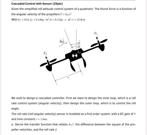 Solved Cascaded Control With Sensor 25 Pts Given The Simplified Roll
