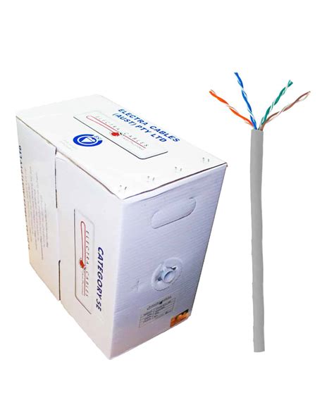 GREY CAT6 305 Mts 4 Pair 23AWG PVC Solid Ethernet Cable Isupply Electrical