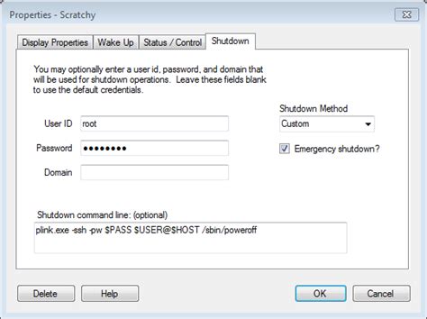 Shutdown Host Wakeonlan