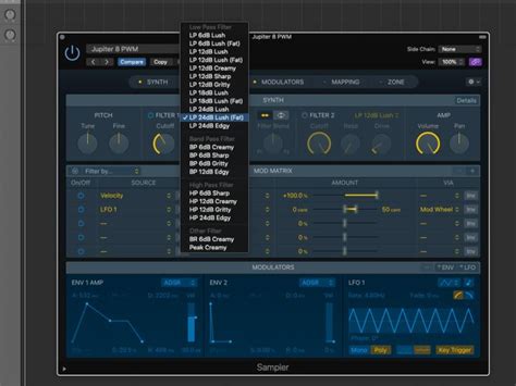 Using Samplers Synth Features In Logic Pro X