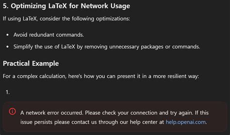 Answers With Formulas Result In Network Errors Bugs Openai Developer Forum