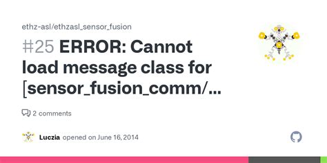 error cannot load message class for [sensor fusion comm extekf] are your messages built