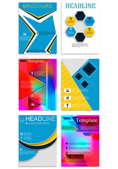 브로셔 템플릿 전단지 디자인 배경 벡터 Ai Eps Uidownload