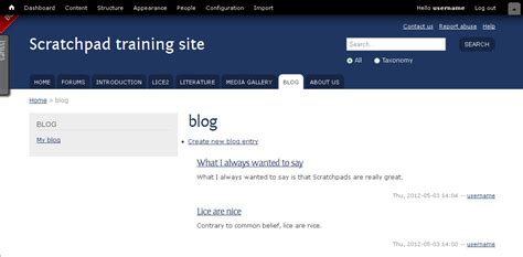 Blog — Scratchpads 01 Documentation