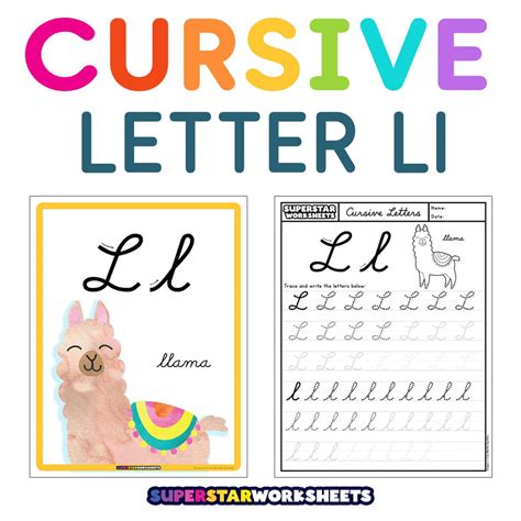 Cursive L Superstar Worksheets