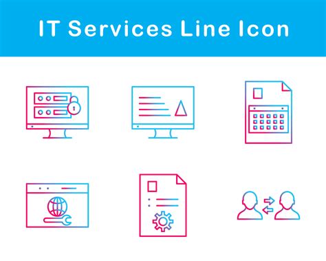 IT Services Vector Icon Set 20655024 Vector Art At Vecteezy