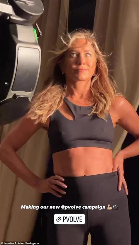 jennifer aniston 54 showcases her athletic physique as she works up a