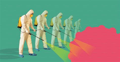 표면을 소독하기 위해 화학 물질을 뿌리는 보호복을 입은 위생 노동자 벡터 Unsplash의 성인 전용 이미지