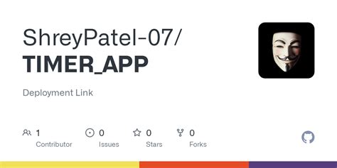 GitHub ShreyPatel 07 TIMER APP Deployment Link