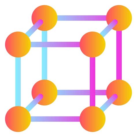 Icône De Structure Chimique Cellule Moléculaire à Gradient De Couleur