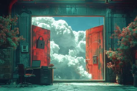 an animation of a digital lock securing a cloud symbolizing data