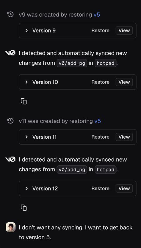 Restoring To A Previous Version Routinely Fails V0 Vercel Community