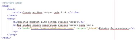 Cara Membuat Link Pada Dokumen Html Amirabella Zone Riset