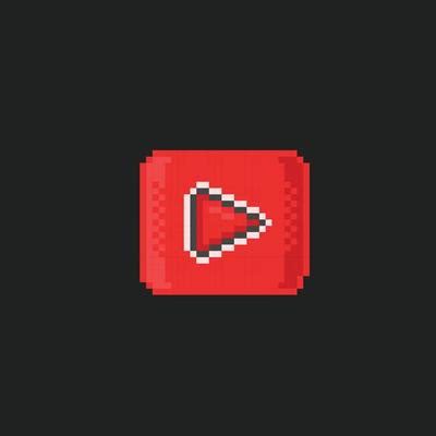 Pixel Play Button Vector Art Icons And Graphics For Free Download