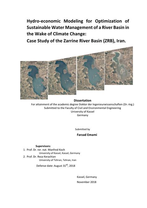 Hydro Economic Modeling For Optimization Of Sustainable Water Management Of A River Basin In The