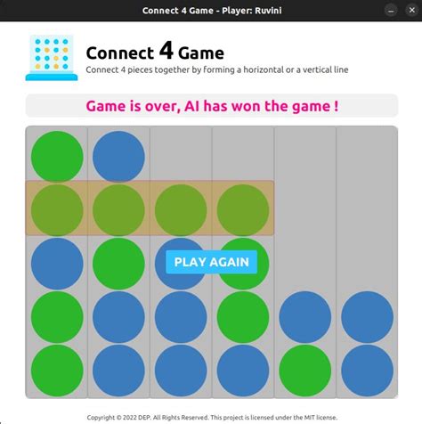 Ruvini Rangathara On Linkedin Connectfour Oop Java