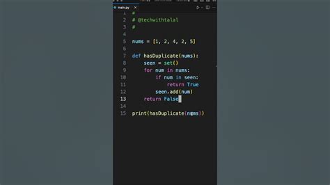 Python Contains Duplicate Leetcode Problem Python Programming Coding
