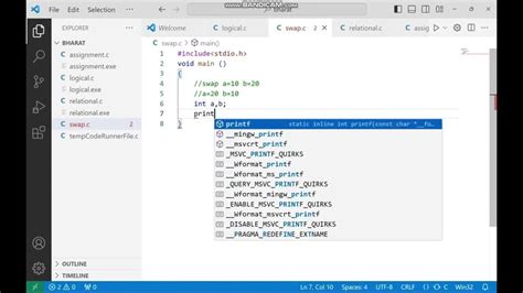 Swapping And Adding Two Number In C Cprogramming Easy Explanation