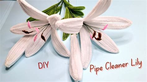 Diy How To Make Pipe Cleaner Lily Flower Tutorial In 2024 Pipe Cleaner Flower Tutorial Pipe