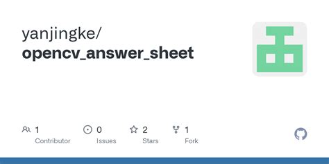 GitHub Yanjingke Opencv Answer Sheet