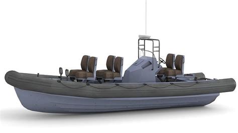 Rigid Hull Inflatable Boat Rhib 3d Model Cgtrader