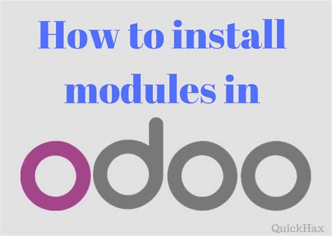 How To Install Modules In Odoo 8 Quickhax
