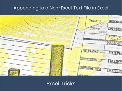 Append To Text File In Excel Boost Efficiency Excel