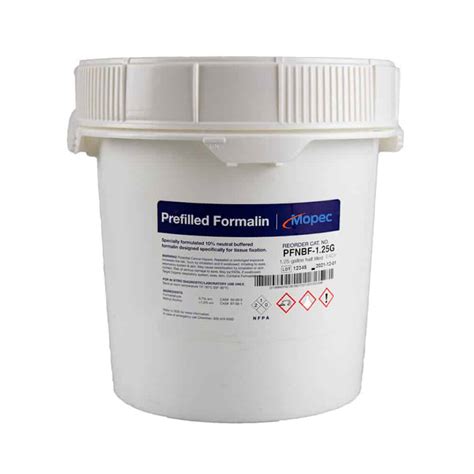 Mopec Prefilled Formalin Container 1 Gallon Mortech Manufacturing