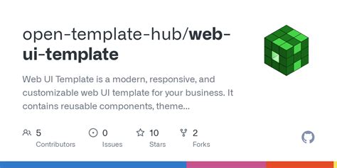 GitHub Open Template Hub Web Ui Template Web UI Template Is A Modern