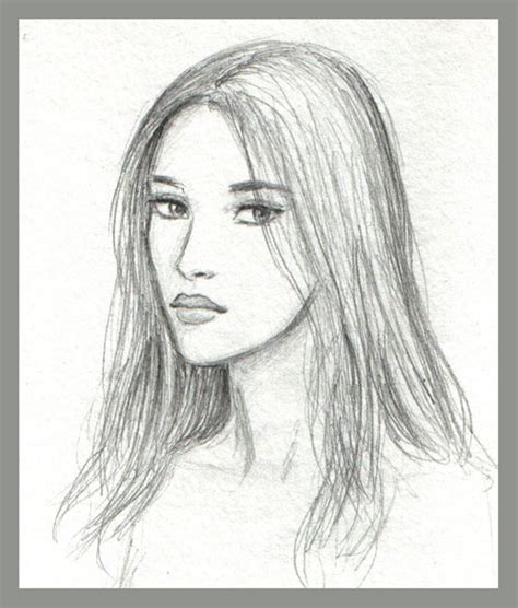 Girl Hair Sketch At Explore Collection Of Girl