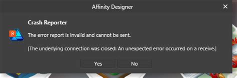 Crash Reporter Transmission Error [archive] Designer Beta On Windows Threads Affinity Forum