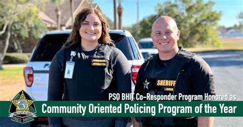 Pso Bhit Co Responder Program Honored As Community Oriented Policing Program Of The Year Pasco