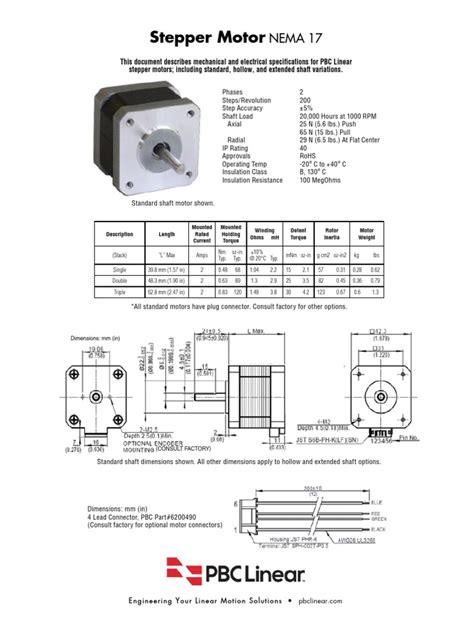 Data Sheet Stepper Motor Support Pdf